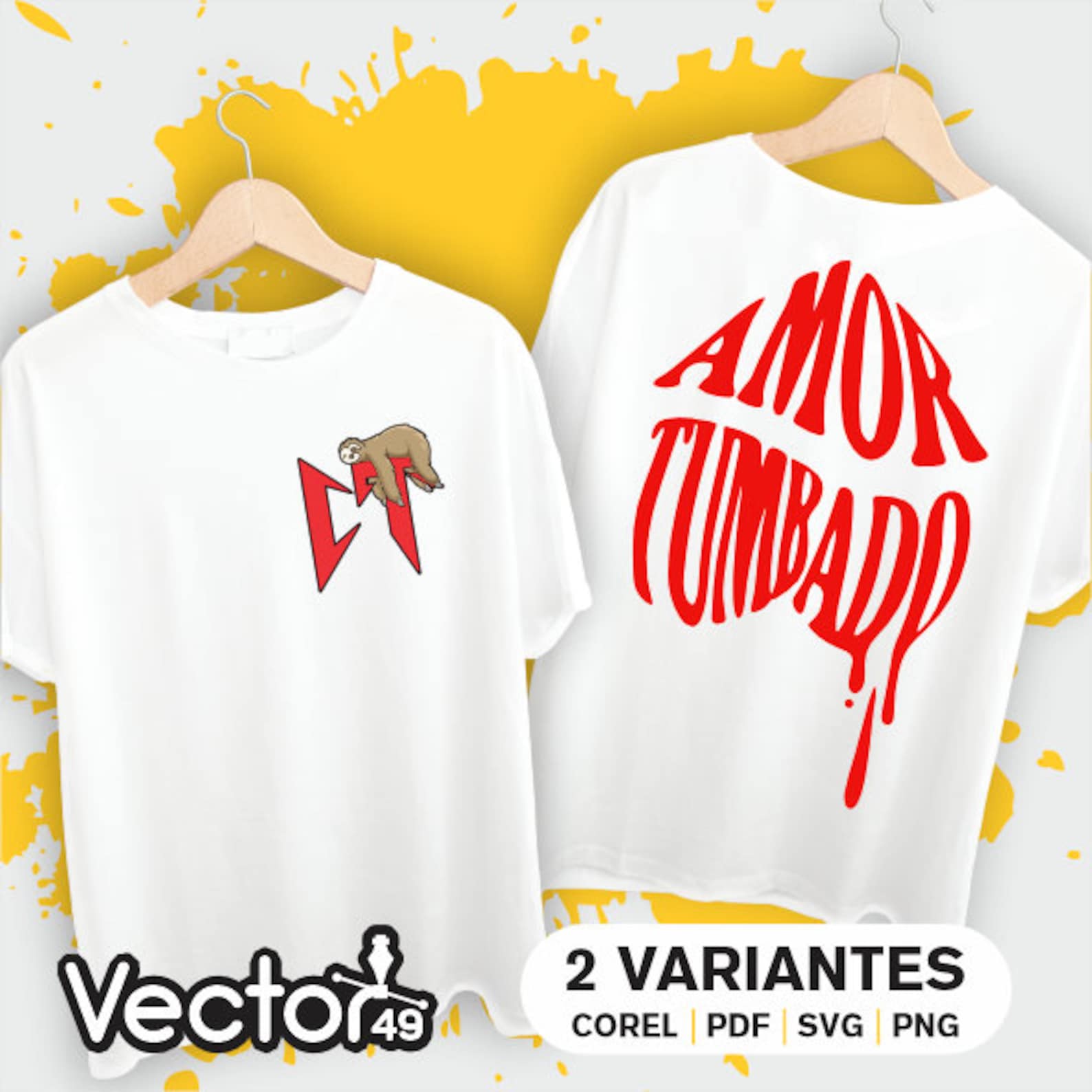 Amor Tumbado T-shirt Design: Vector SVG, PDF, Corel Draw (digital ...