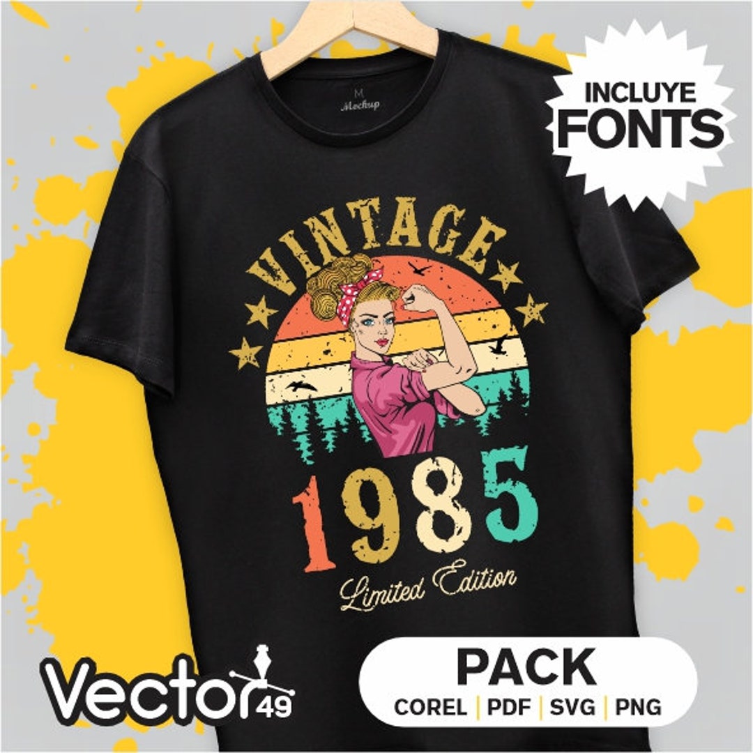 Vintage 1985, Limited Edition, Edición Limitada, Playeras Vintage ...