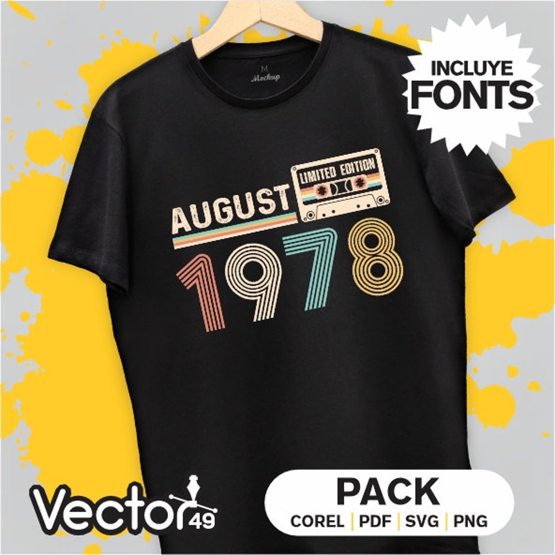 Vintage 1978, Limited Edition, Edición Limitada, Playeras Vintage ...