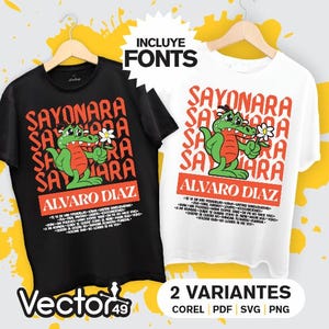 Sayonara Álvaro Díaz T-shirt Design (vector Files) - Etsy