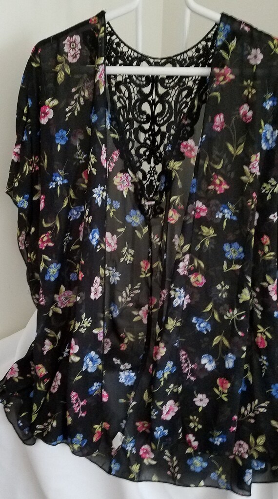 Sheer Overlay Blouse | Etsy