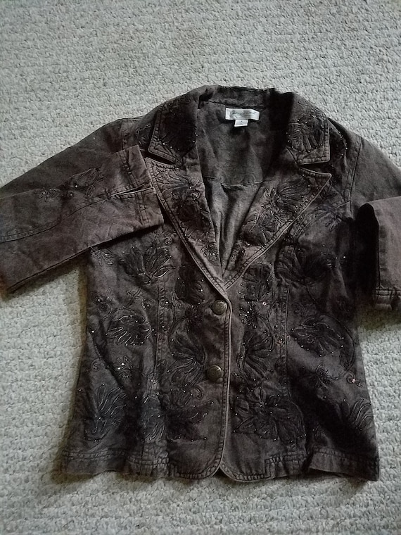 Vintage Rusty Denim Dress Jacket - Gem