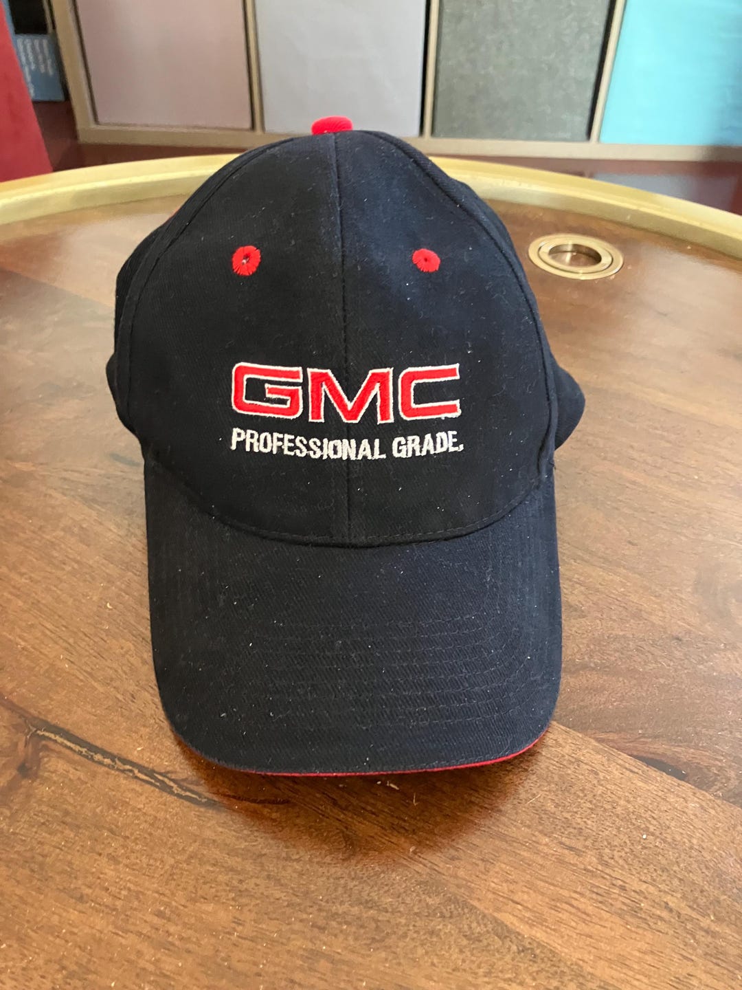 GMC Baseball Cap Velcroback Hat Professional Grade Black Adjustable ...