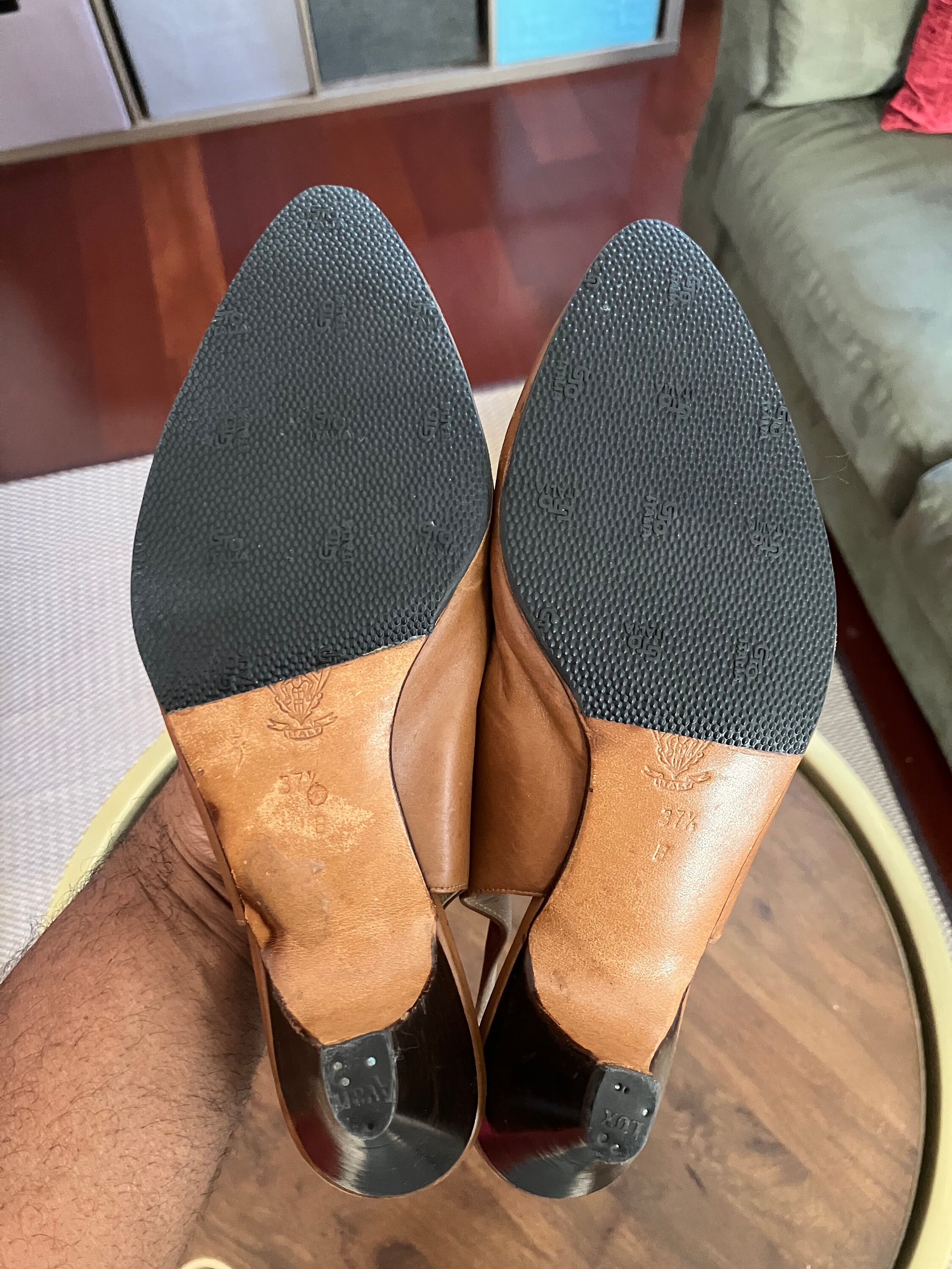 Vintage 80s GUCCI Sylvie Slingback Women's Shoes Sz 37.5 Tobacco ...