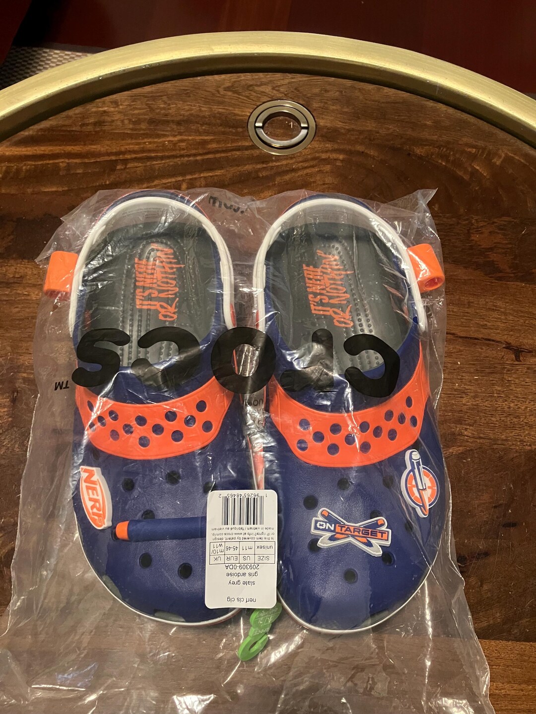 Crocs Classic HASBRO Nerf Clogs Blue Men's Size 11. New With Tags & Bag ...