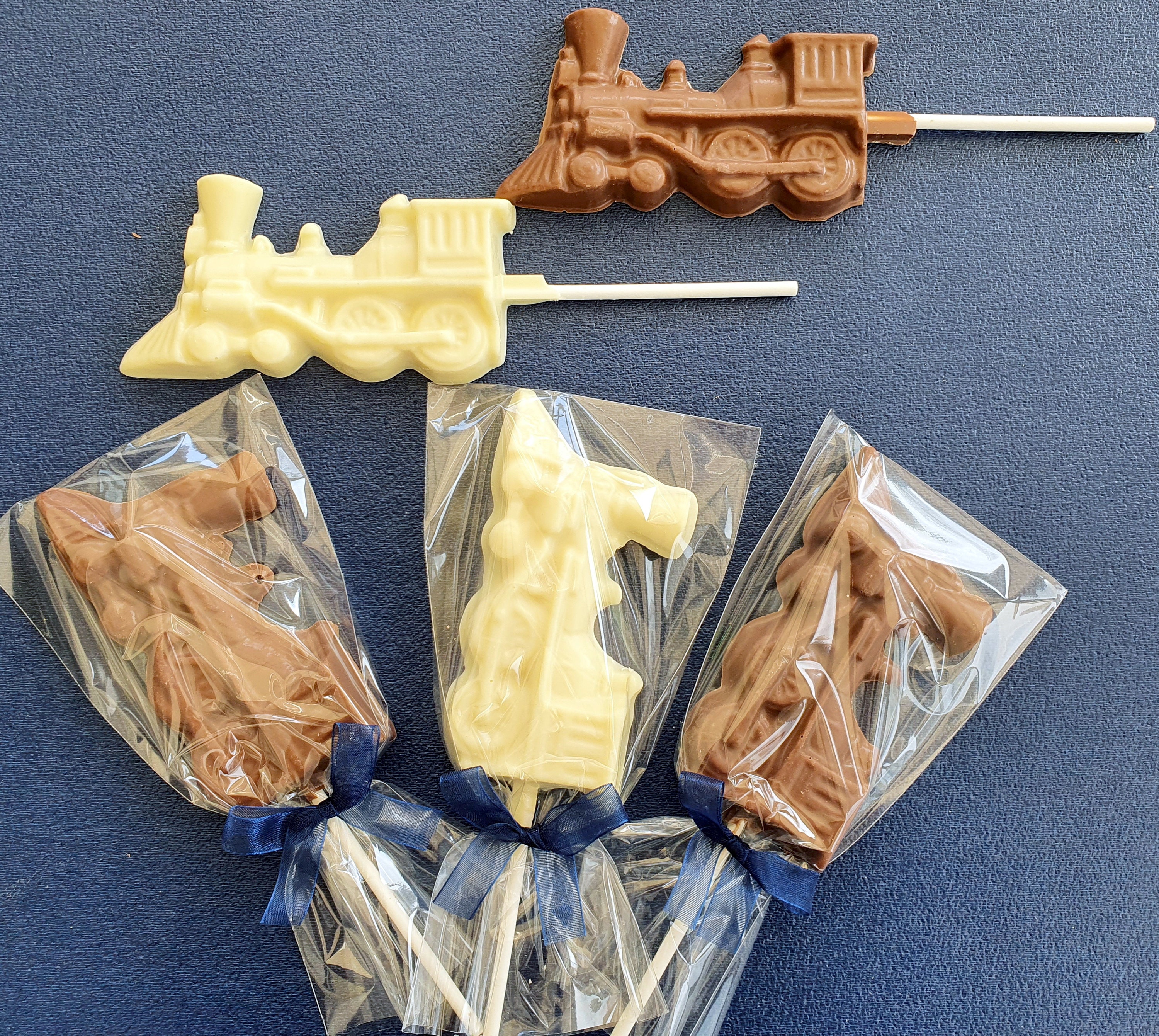 Chocolate Train Lollipops Steam Engine Themed Sweets Party - Etsy UK