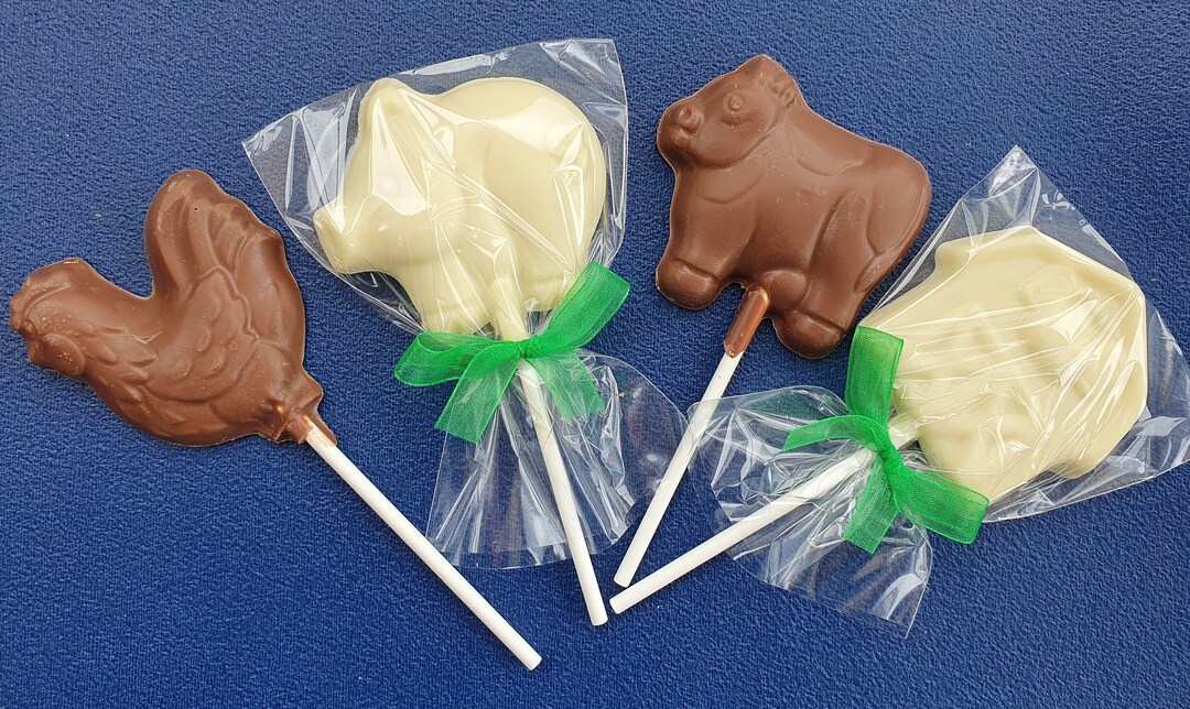 Belgian Chocolate Farm Animal Lollipops: Party Favors - Etsy UK
