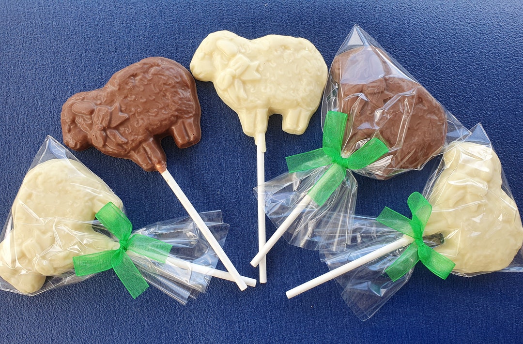 Belgian Chocolate Sheep Lollipop: Easter Party Favor - Etsy UK