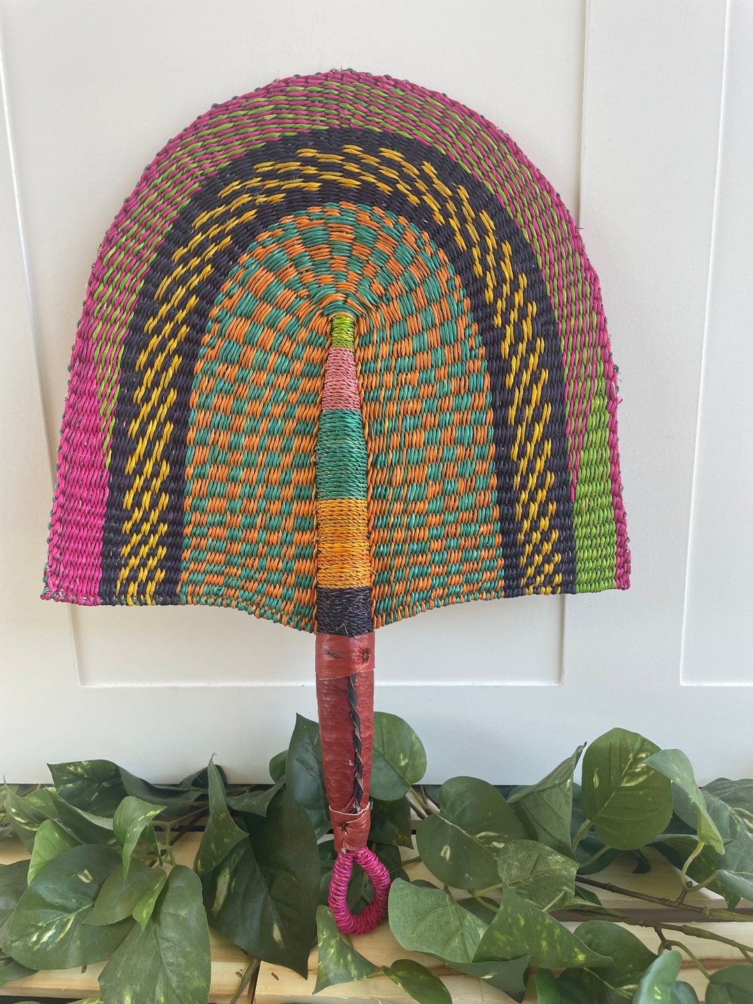 Handwoven Bolga Fan, African Fan, African Wall Decor, Decorative Fan ...