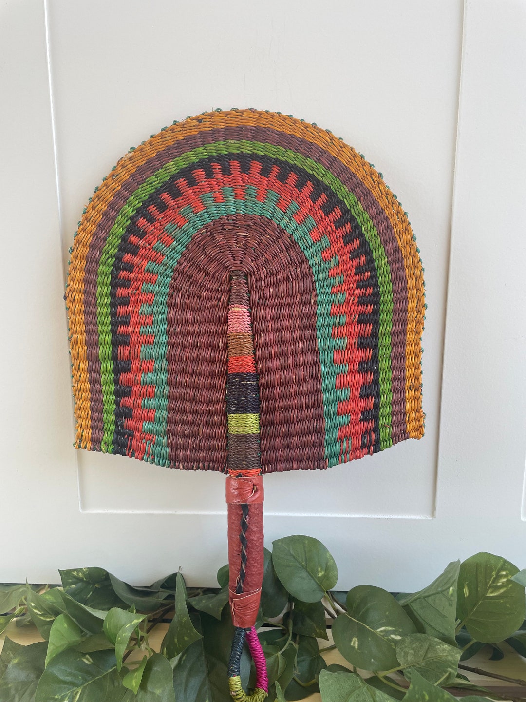Handwoven Bolga Fan, African Fan, African Wall Decor, Decorative Fan ...