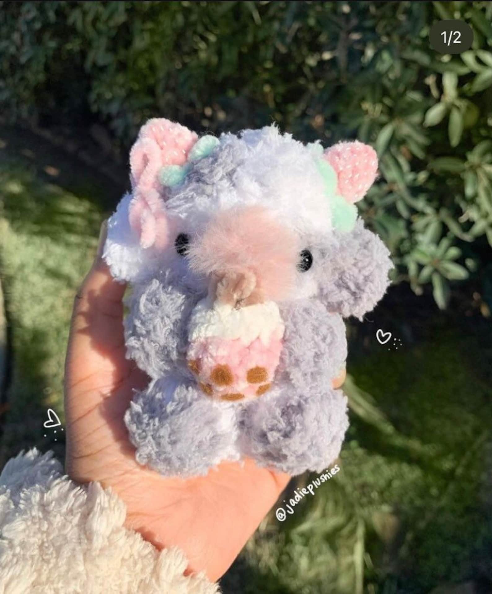 Crochet Baby Cow Drinking Boba Tea Plushie PATTERN - Etsy