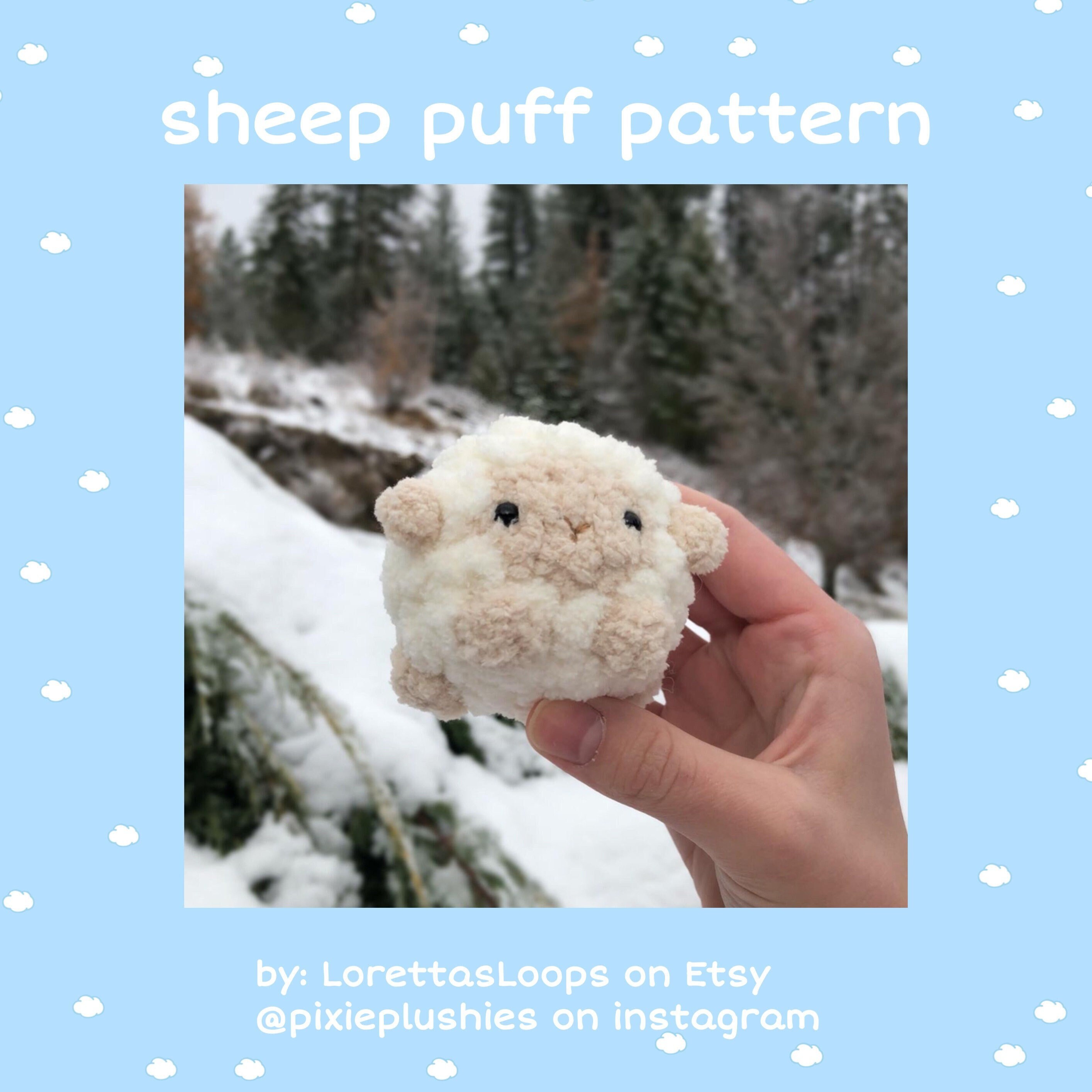 Crochet Sheep Puff Plushie PATTERN - Etsy