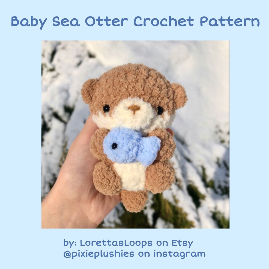 Crochet Baby Sea Otter Plushie Pattern - Etsy Australia