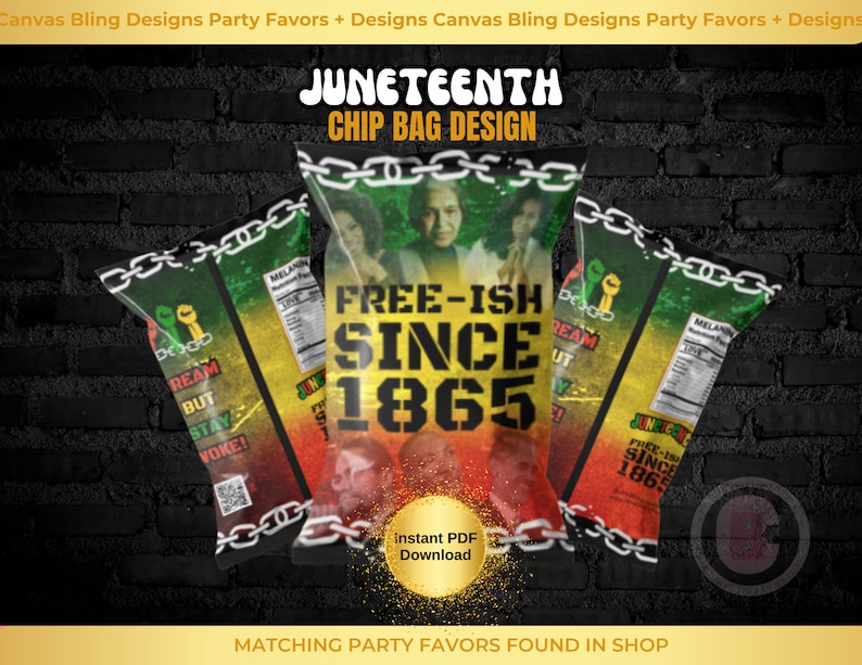 Juneteenth Chip Bags-juneteenth Treat Bags-juneteenth Favor Bags ...