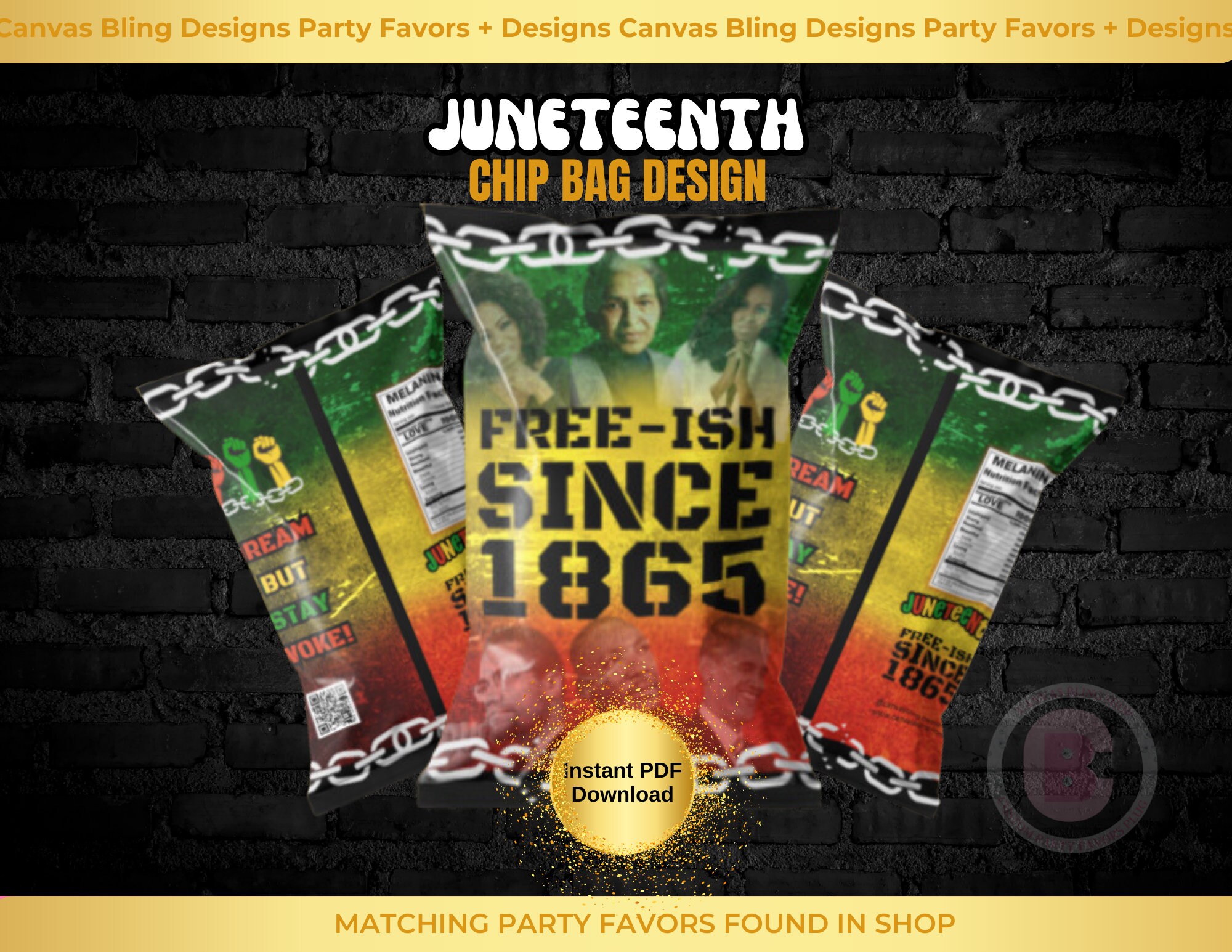 Juneteenth Chip Bags-juneteenth Treat Bags-juneteenth Favor Bags ...