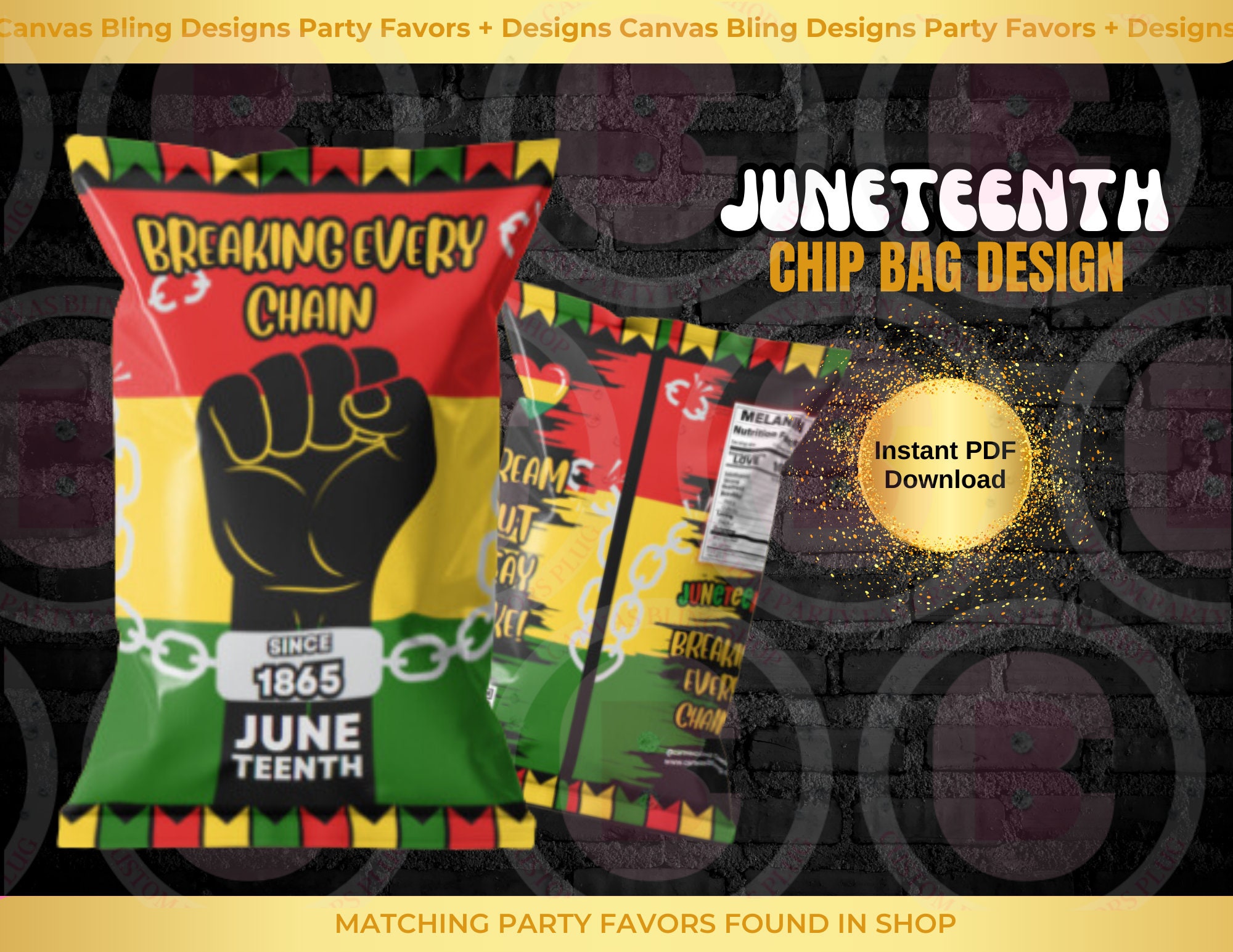 Juneteenth Chip Bags-juneteenth Treat Bags-juneteenth Favor Bags ...