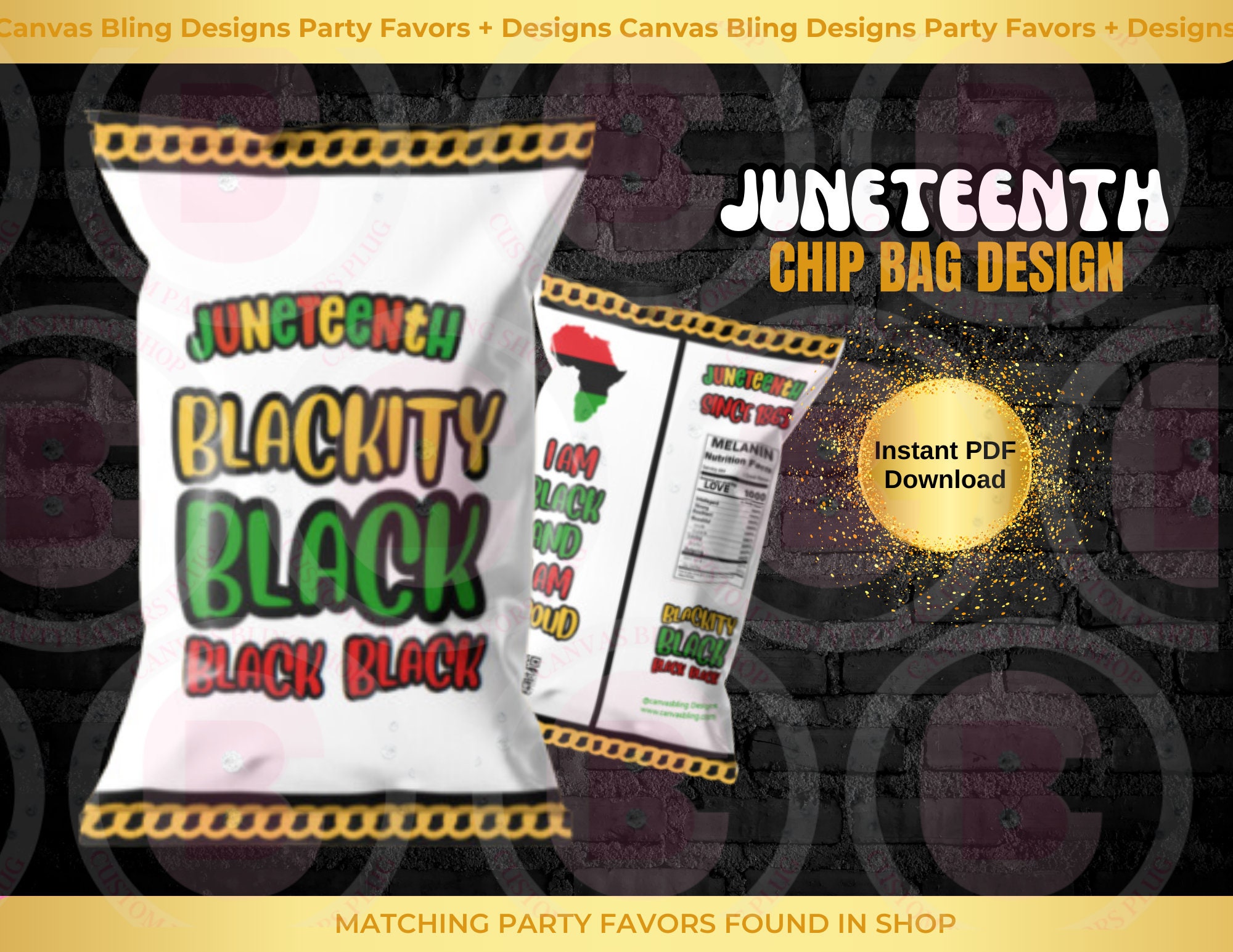 Juneteenth Chip Bags-juneteenth Treat Bags-juneteenth Favor Bags ...