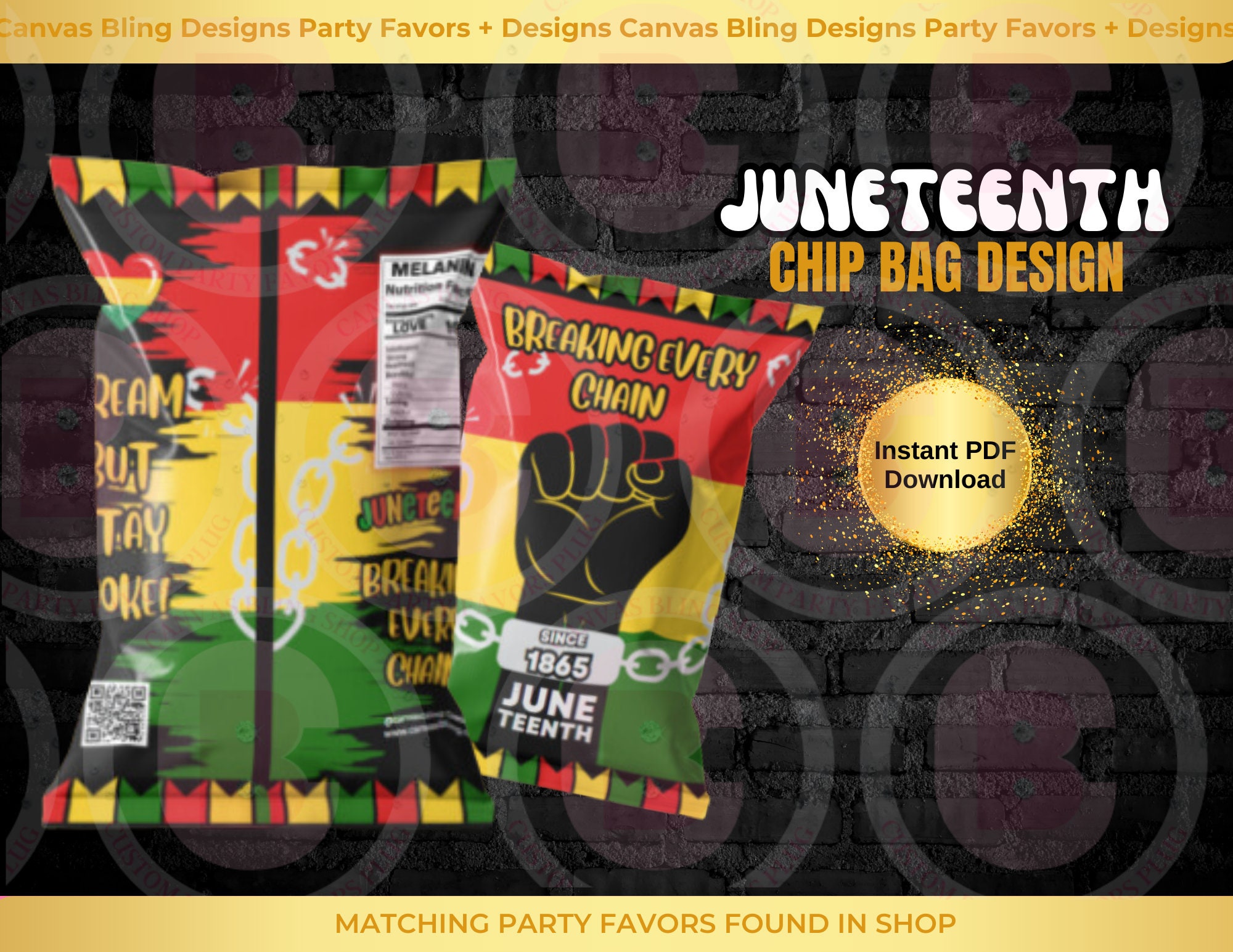 Juneteenth Chip Bags-juneteenth Treat Bags-juneteenth Favor Bags ...