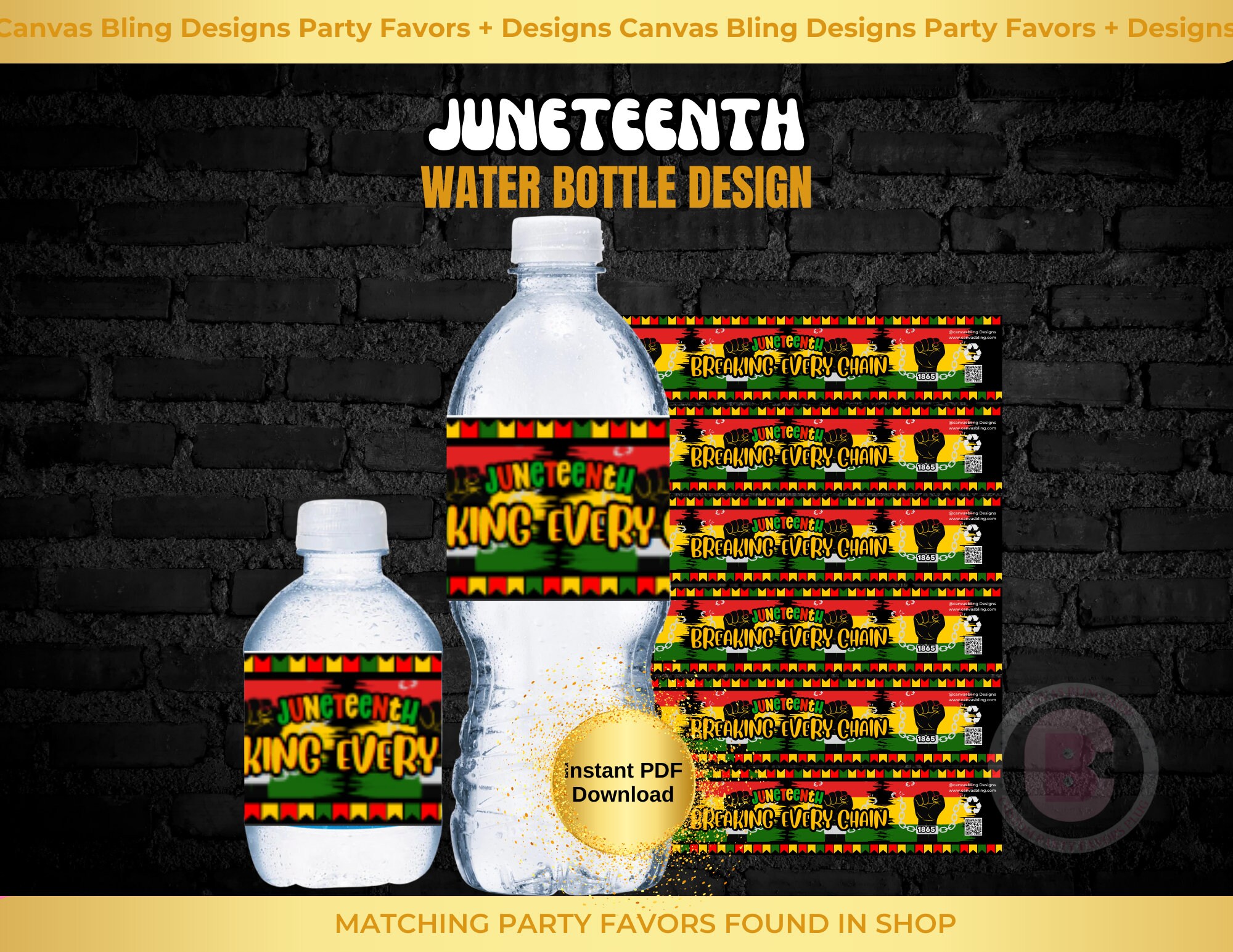 Juneteenth Water Bottle Labels-juneteenth Water Label-juneteenth ...