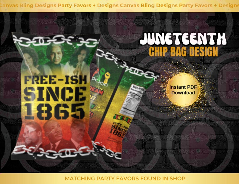 Juneteenth Chip Bags-juneteenth Treat Bags-juneteenth Favor Bags ...