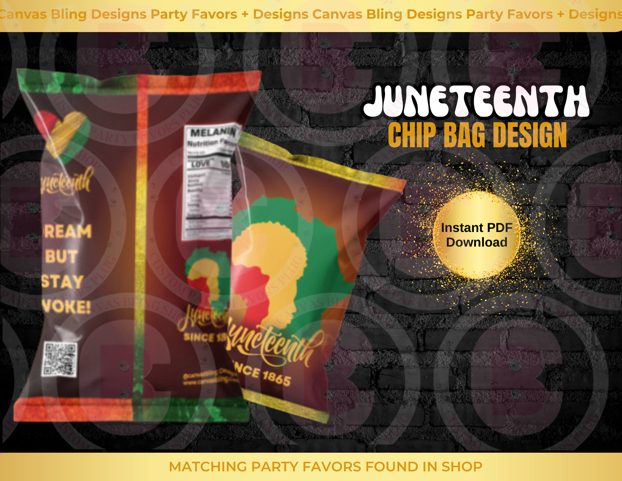 Juneteenth Chip Bag Wrappers-instant Download-juneteenth Party Favors ...