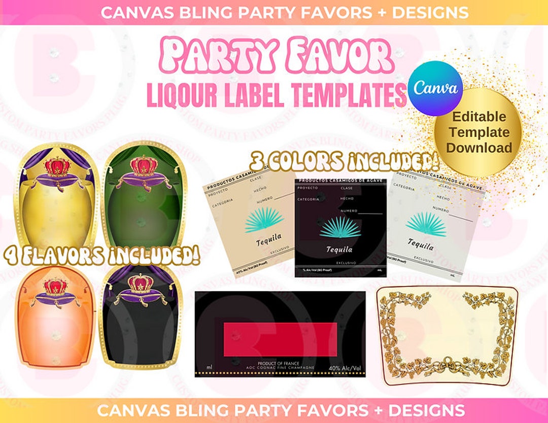 Liquor Bottle Labels, Liquor SVG Labels, Tequila Labels, Cognac Labels ...