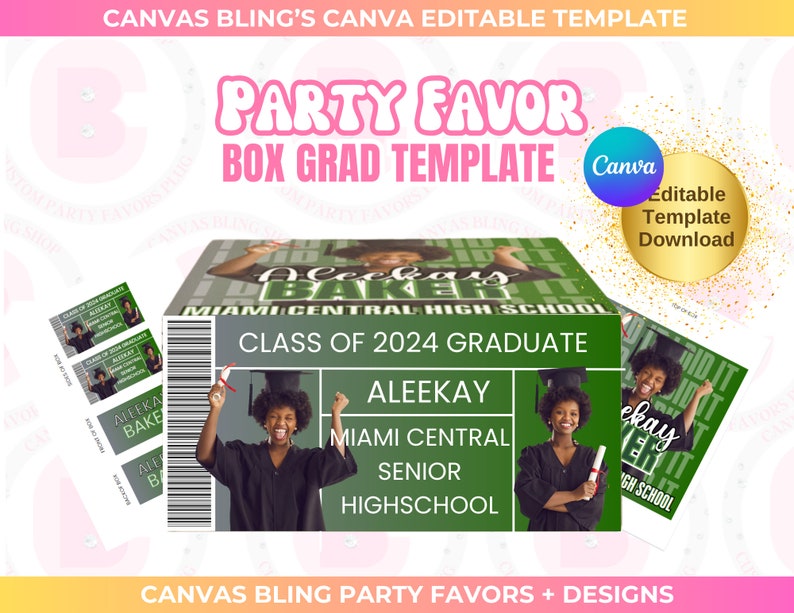 Grad Box Templates • Grad Box • Graduate • Class of 2024 • Templates ...
