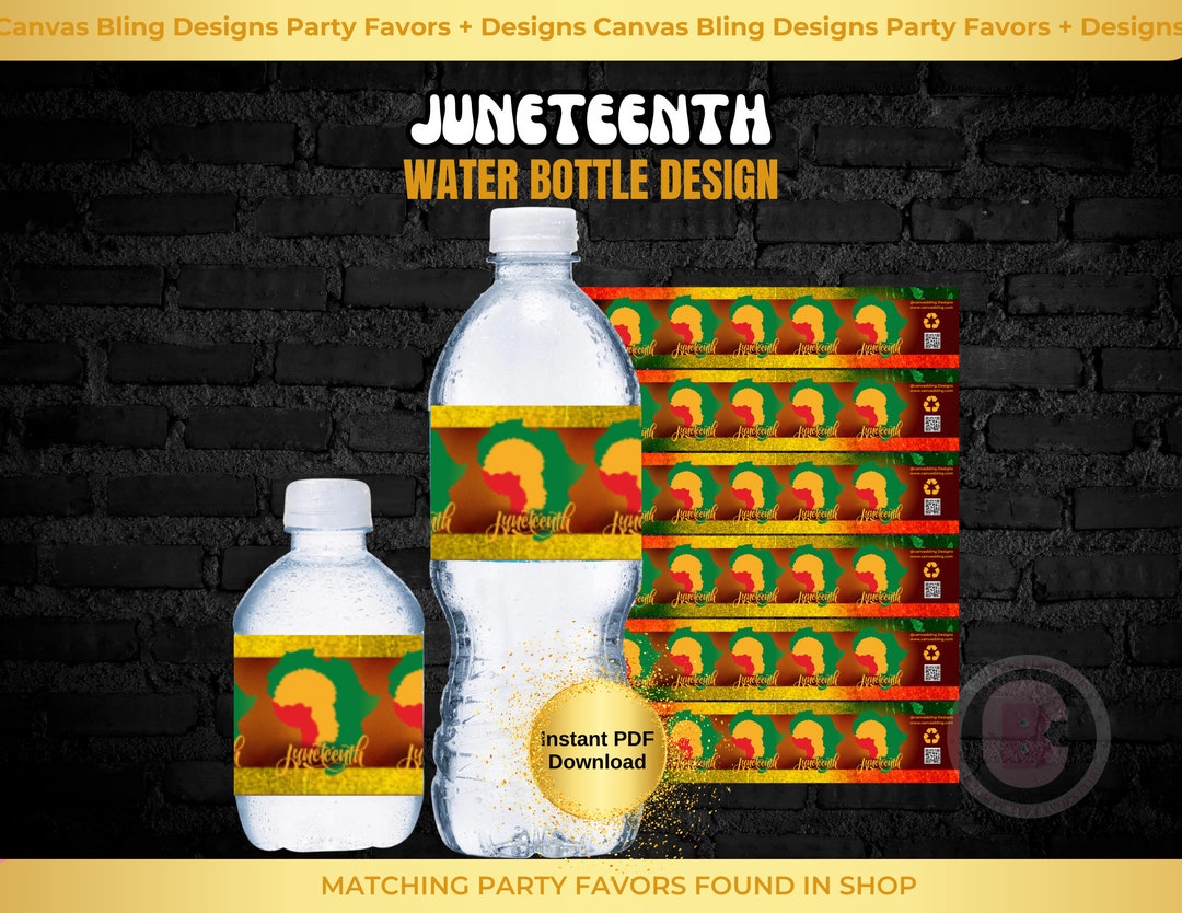 Juneteenth Water Bottle Labels-juneteenth Water Label-juneteenth ...