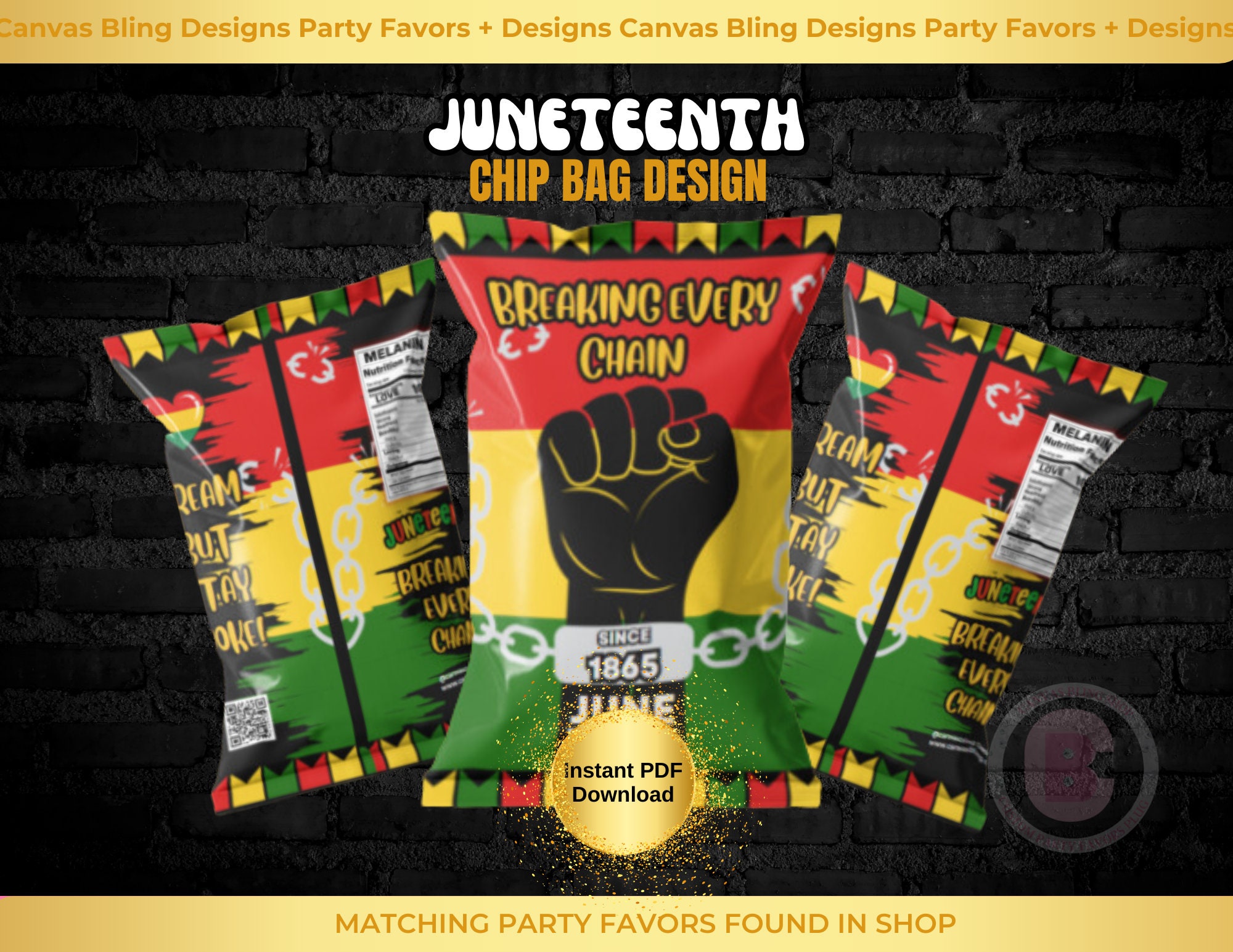 Juneteenth Chip Bags-juneteenth Treat Bags-juneteenth Favor Bags ...