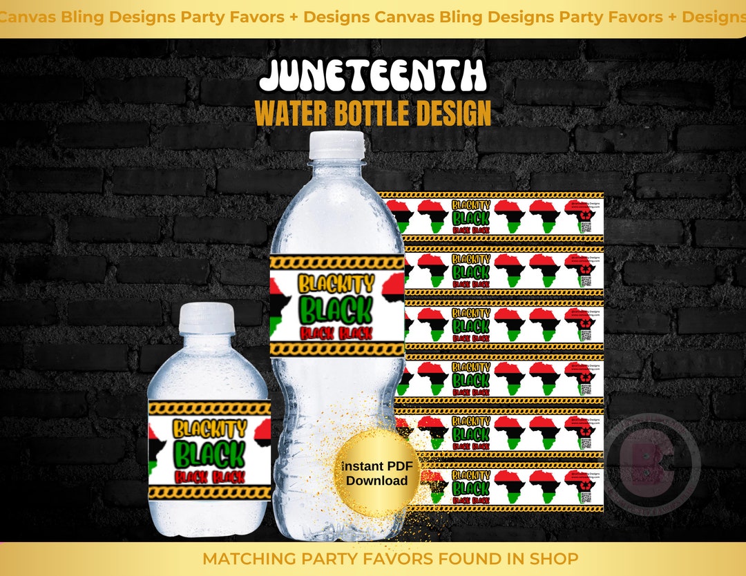 Juneteenth Water Bottle Labels-juneteenth Water Label-juneteenth ...