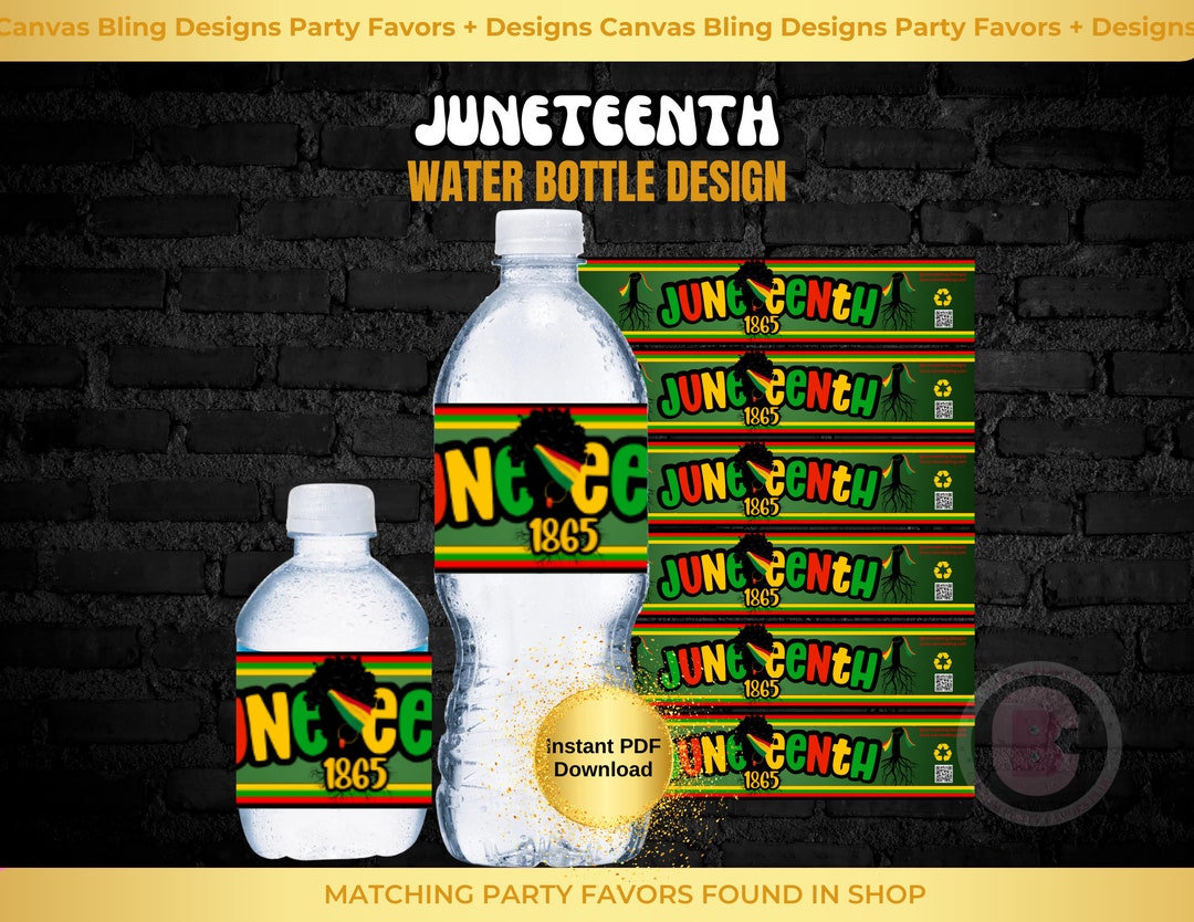 Juneteenth Water Bottle Labels-juneteenth Water Label-juneteenth ...