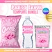 Pink Chip Bags, Custom Chip Bag, Party Favor Bags, Water Bottle Label ...