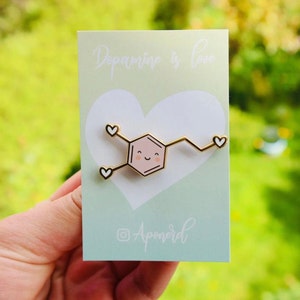 Dopamine Pin | Dopamine is Love Pastel Hard Enamel Pin | Dopamine ...