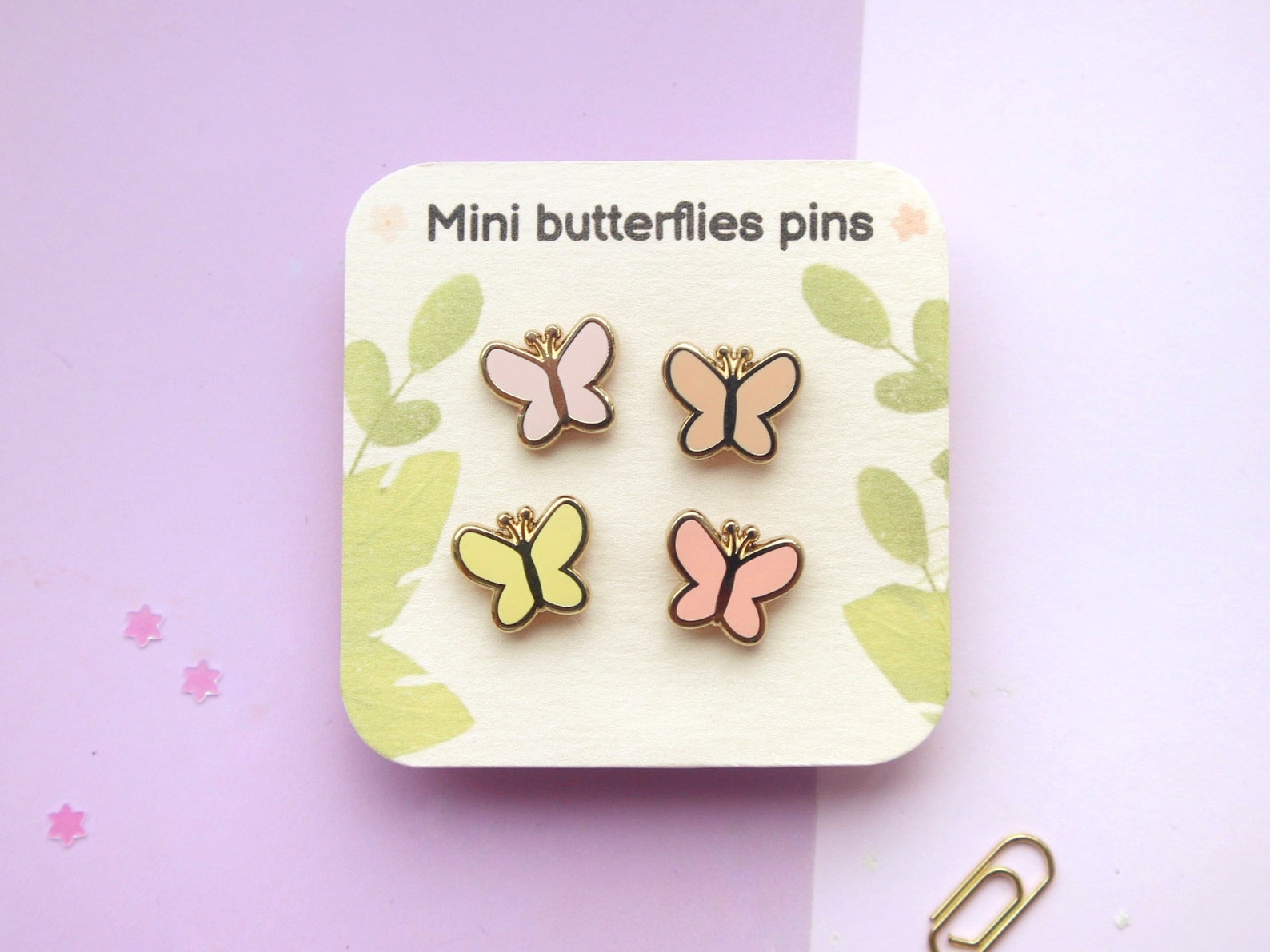 Mini Set of Butterfly Pins From the Cute Nature Friends Collection ...