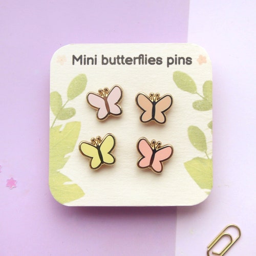 Mini Set of Butterfly Pins From the Cute Nature Friends | Etsy