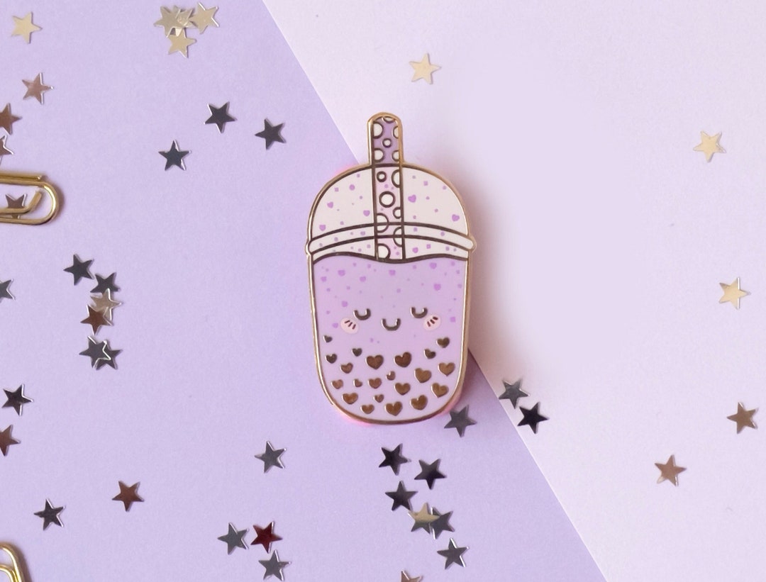 Taro Love Boba Tea Hard Enamel Pins From the Cute Bubble Tea Friends ...