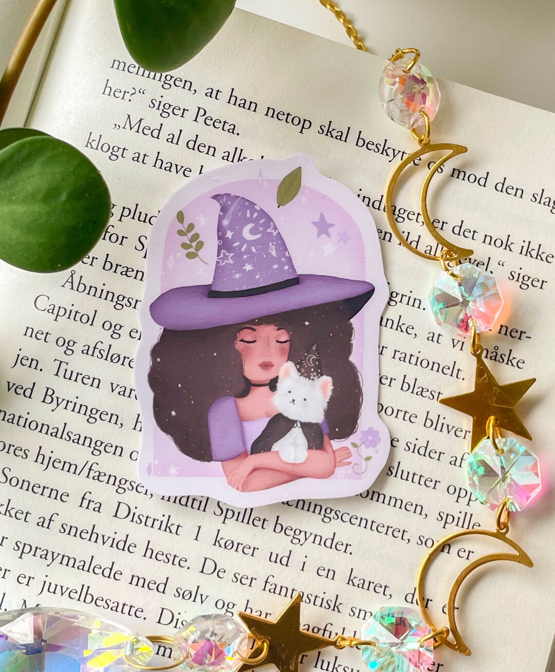 Cute Witch Cat Owner Sticker | Waterproof Vinyl Glossy Stickers ...
