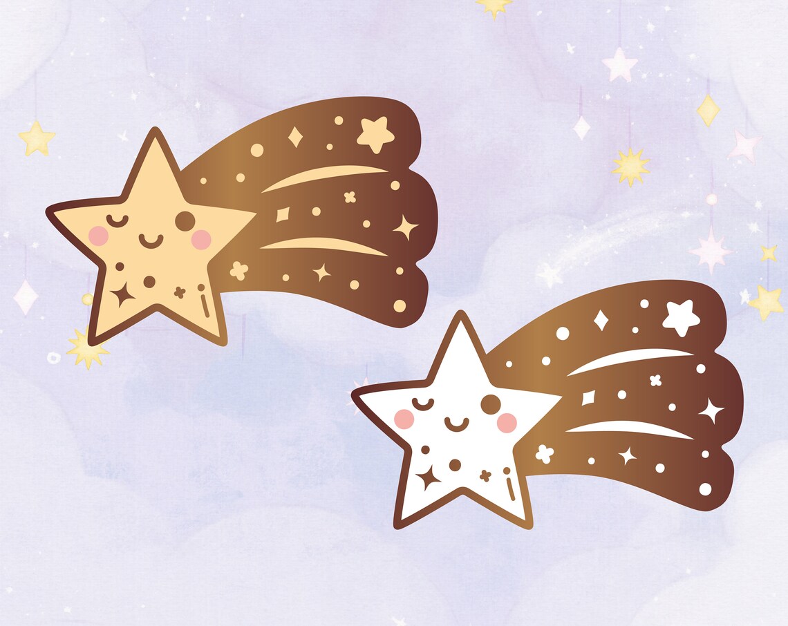 Mini Set of Shooting Star Hard Enamel Pins From the Cute - Etsy