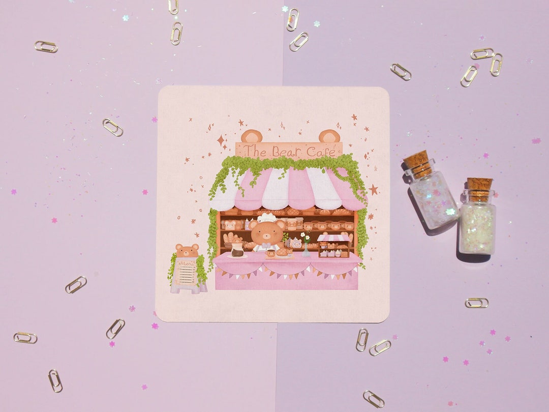 The Bear Bakery & Cafe Art Print | Kawaii Barista Animal | Dreamy and ...