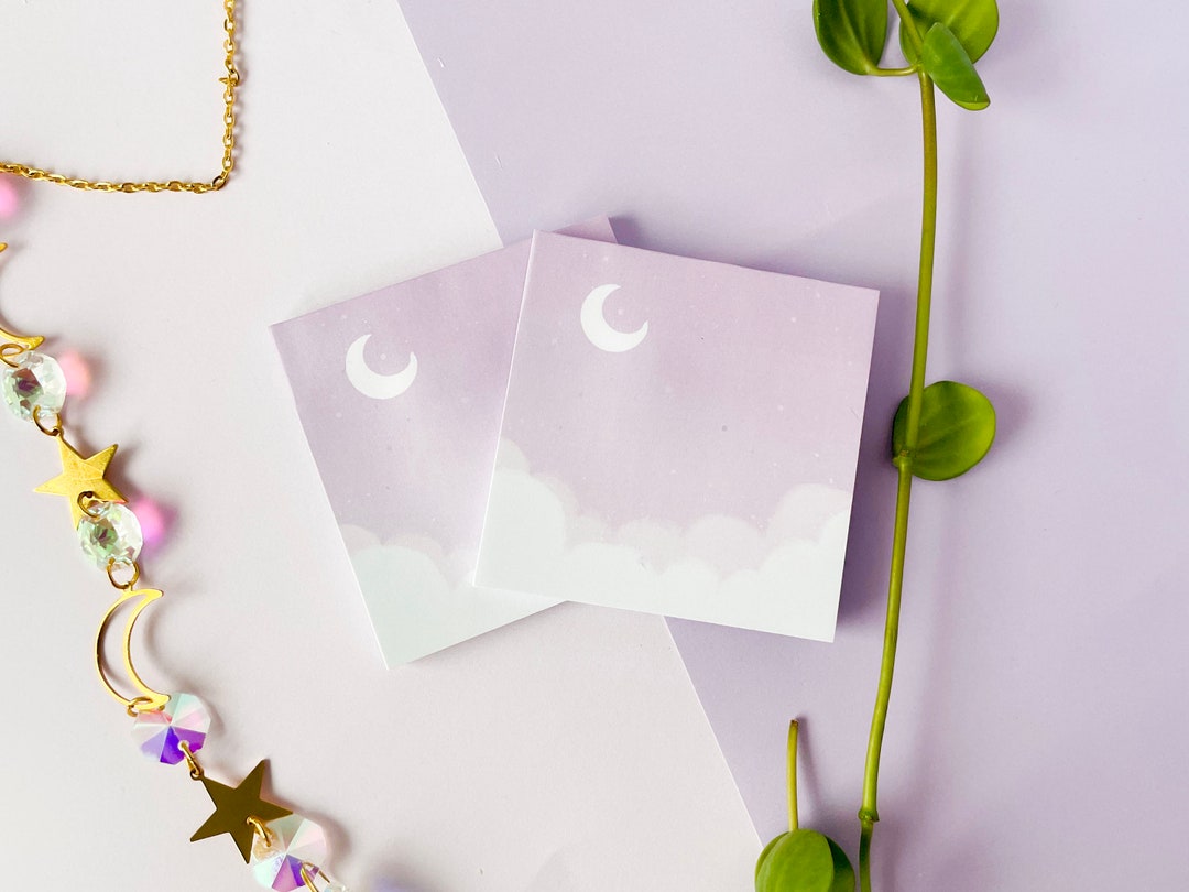 Dreamy Night Sticky Notes Memo Note Pad 50 Sheets to Do List Cute ...