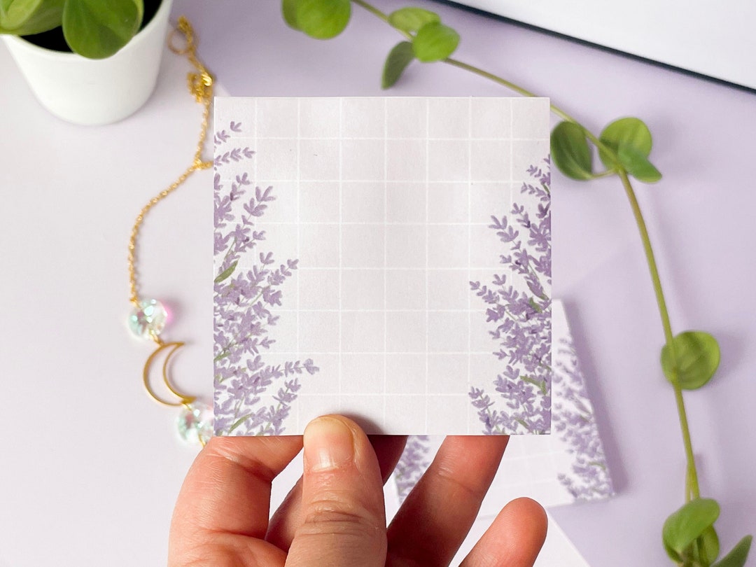 Purple Lavender Sticky Notes | Memo Note Pad | 50 Sheets | to Do List ...