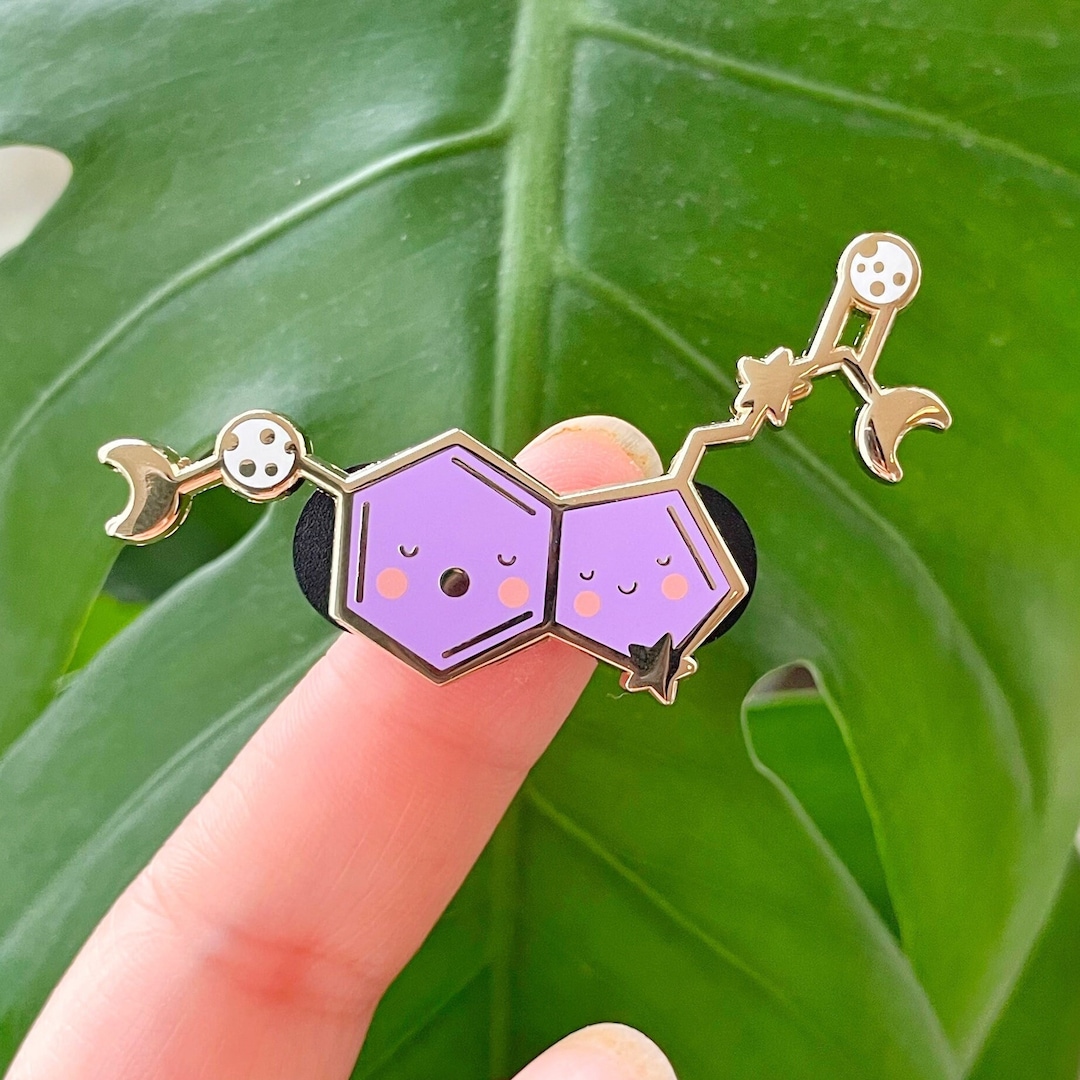 Melatonin is Sleep Pastel Hard Enamel Pin | Caffein Molecule Pin ...