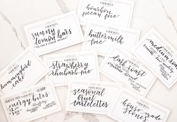 Custom Hand Lettered Labels | Etsy
