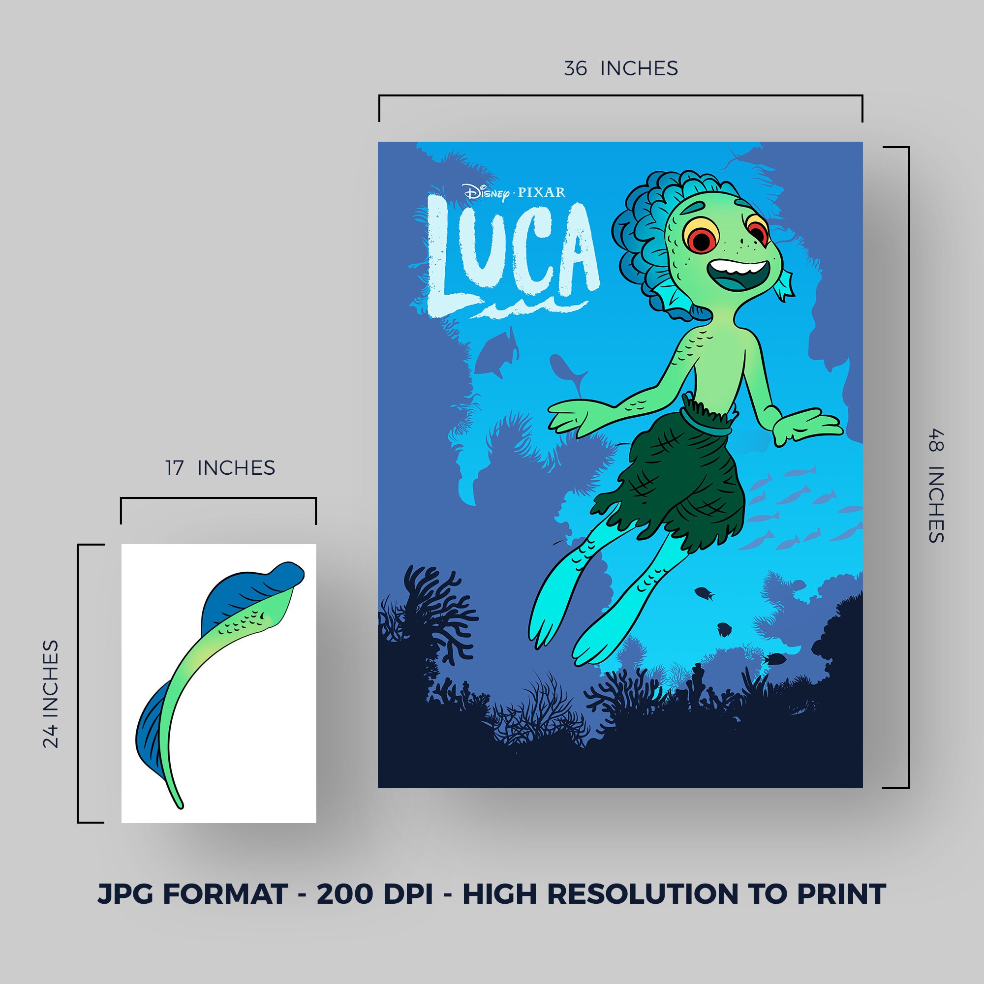 Digital Luca Party Game Printable, Pin the Tail on Luca, Silenzio Bruno ...