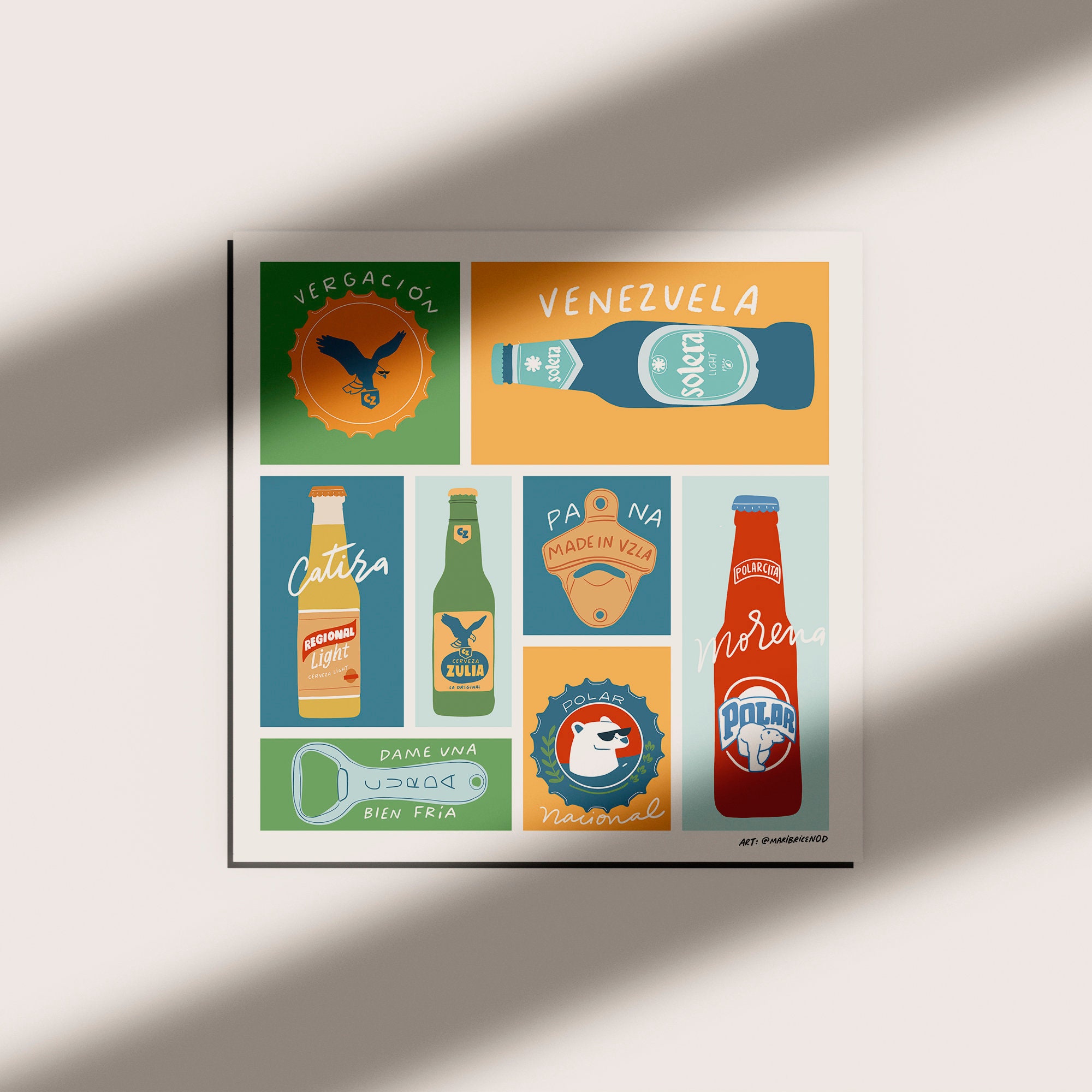 Venezuela Beer - Polar - Zulia - Regional - Solera Beer Poster - Etsy