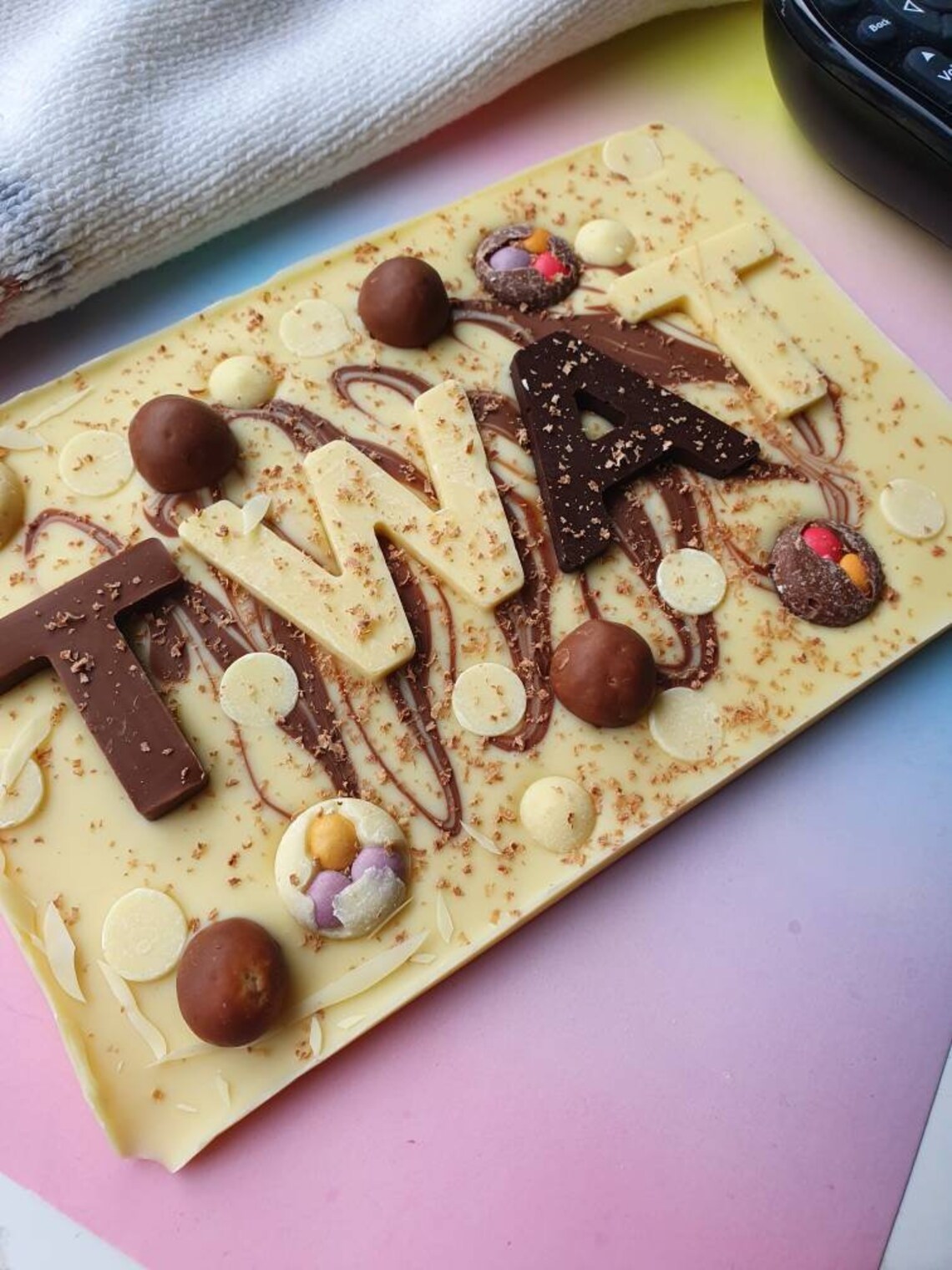 Rude Chocolate Bar: Handmade Letter Novelty Gift - Etsy