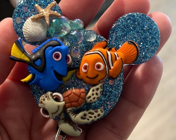 Disneys Finding Nemo Badge Reel With Bubbles Alligator/belt Clip - Etsy Disneys Finding Nemo Badge Reel With Bubbles Alligator/belt Clip - Etsy