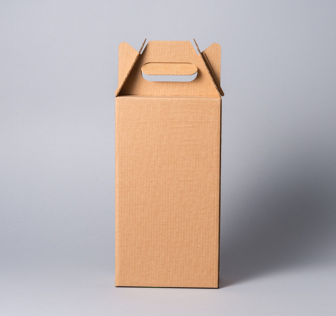 6 Pcs Kraft Carton Beer Bottle Carrier, Holder, Box With Handle, Gift ...