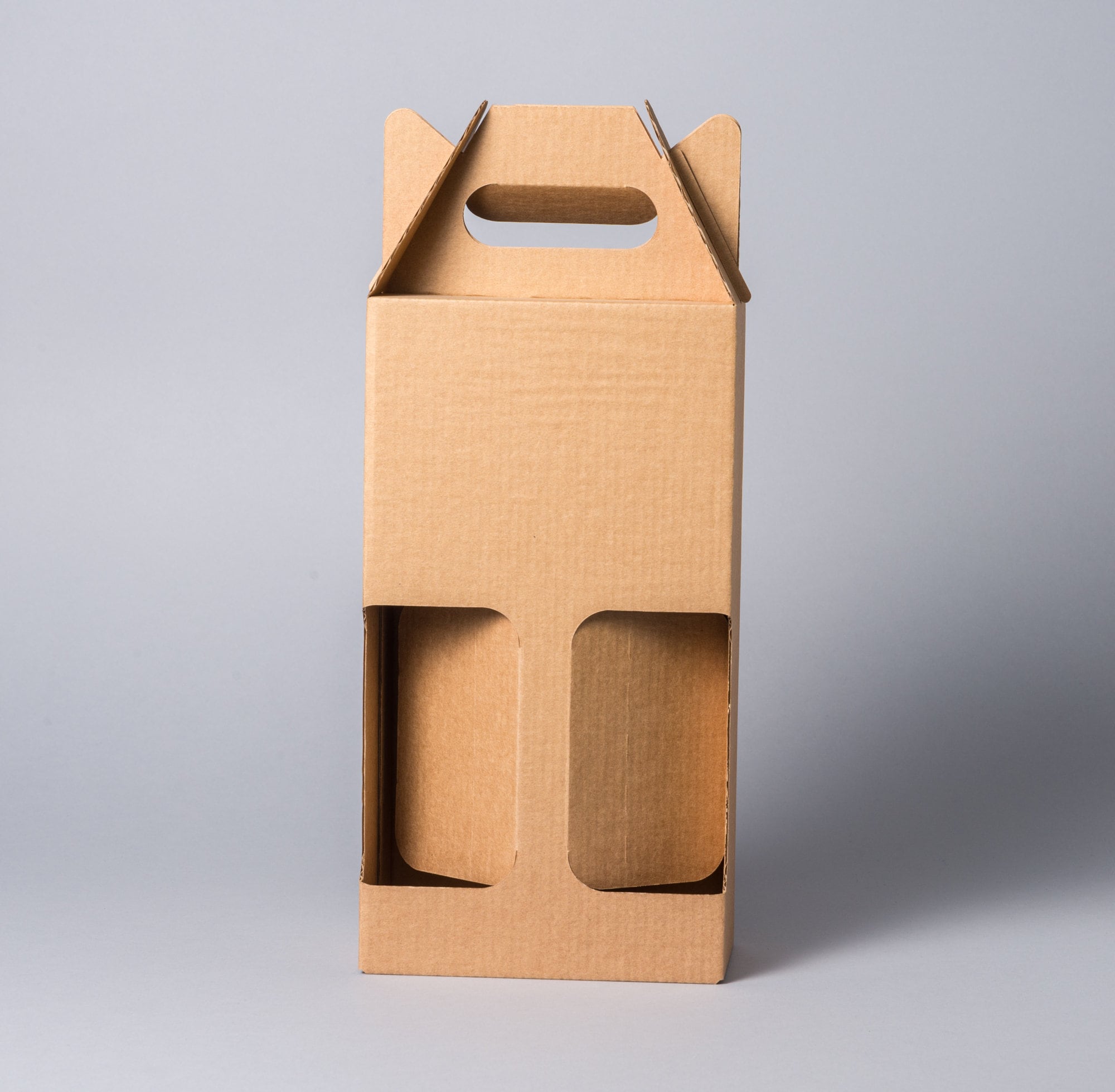 6 Pcs Kraft Carton Beer Bottle Carrier, Holder, Box With Handle, Gift ...