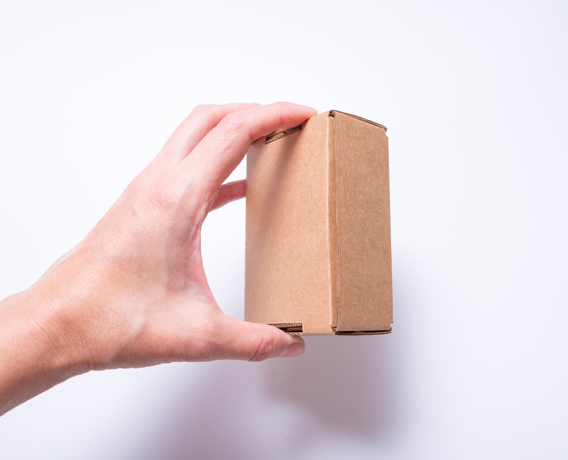 Lot of 25 Pcs 4x3 Inch Mini Kraft Carton Mailer Box With Cover, Folded ...